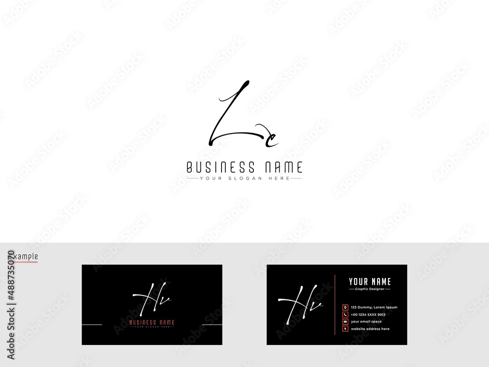 Modern Signature LE Logo Icon, Initial Lettering Le Signature Logo or ...
