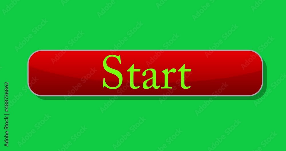 Cursor clicks on Start button. Pointer arrow cursor clicking. Animated ...