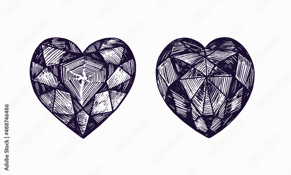 Heart Gemstone Drawing