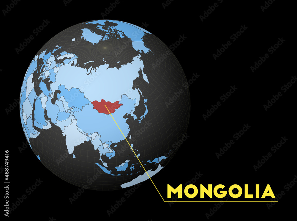 Mongolia on world map