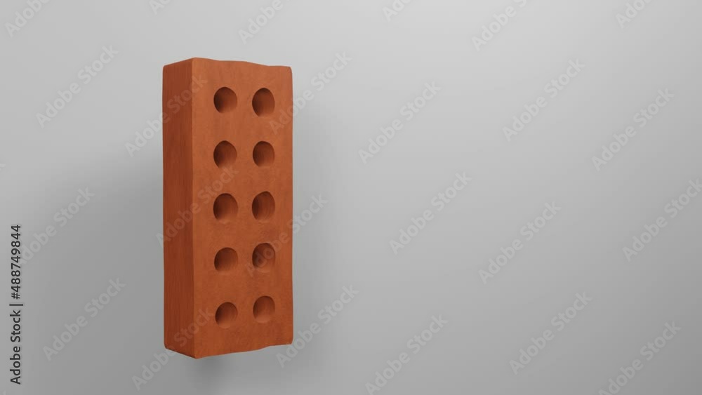 smartphone with green screen fails and turning into brick. 3D animation ...