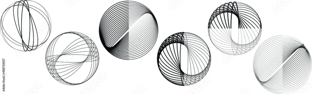 Lines in Circle Form . Spiral Vector Illustration .Technology round ...