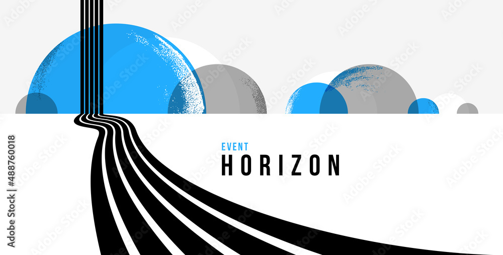 Linear composition vector road to horizon, abstract background with ...