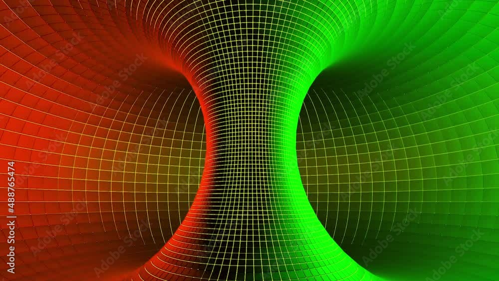 Geometric model of black hole. Design. 3D model of spatial funnel in ...