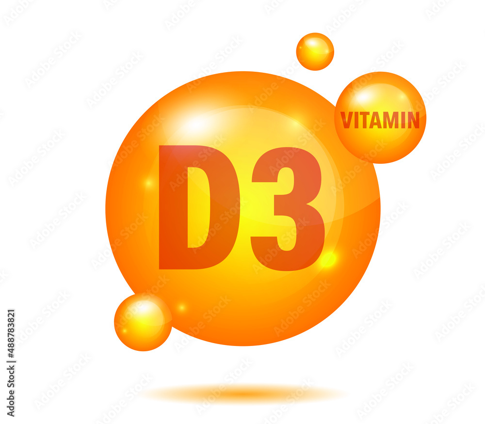 Vitamin D3 gold icon. Cholecalciferol pill capsule. Vitamin complex ... Vitamin D3 gold icon. Cholecalciferol pill capsule. Vitamin complex ...
