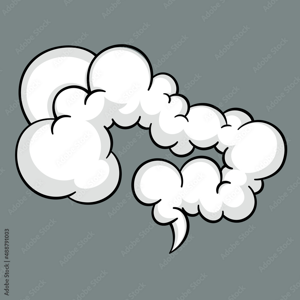 Comic cloud or smoke, cartoon vector motion effects, and explosions ...