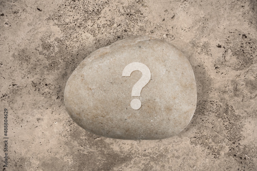 Question mark concept. Motivational Inspirational Background. Stone ...