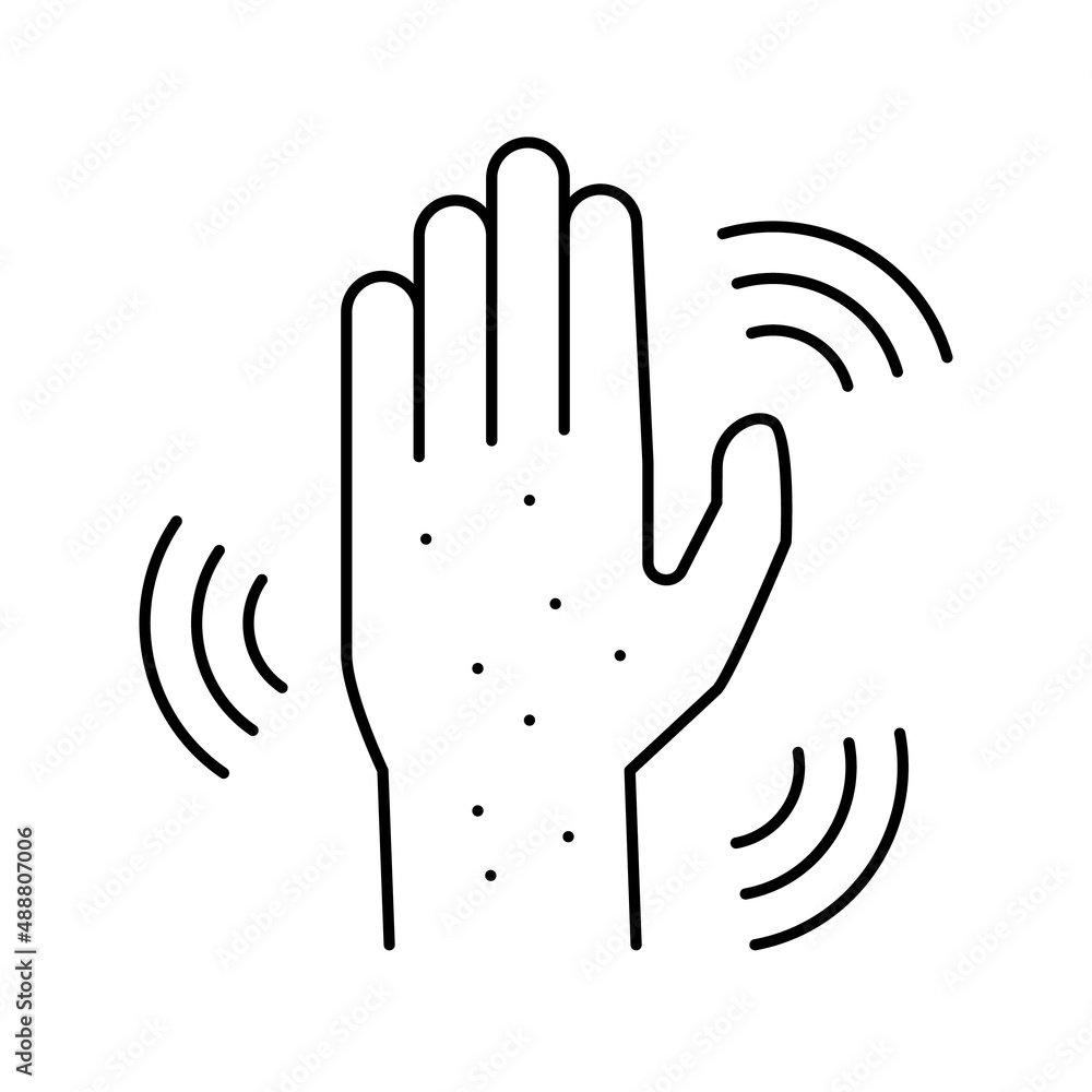 rash hand color icon vector illustration Stock Vector | Adobe Stock