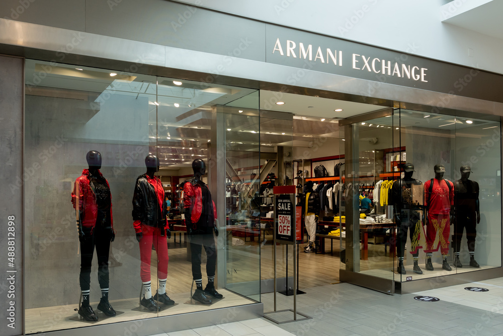 Orlando, Florida, USA - January 27, 2022: Armani Exchange store at a ...