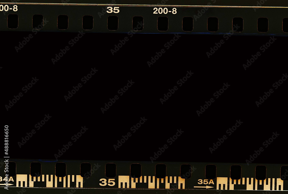 Film scan. Digital number and bezel on film photographs scanned. 35mm ...