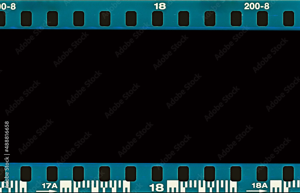 Film scan. Digital number and bezel on film photographs scanned. 35mm ...