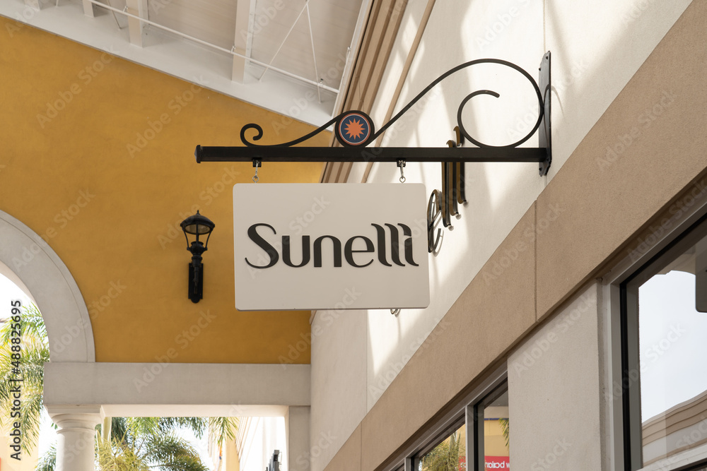 Orlando, Florida, USA- January 21, 2022: Sunelli store sign is seen in ...