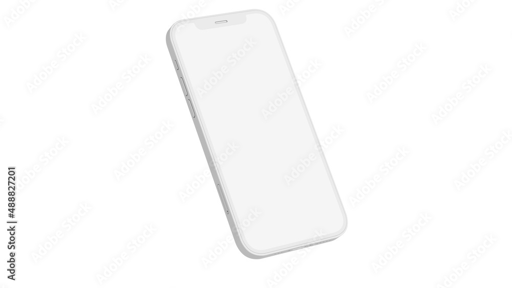 iPhone 12 pro / pro max on isolated white background. White mockup ...