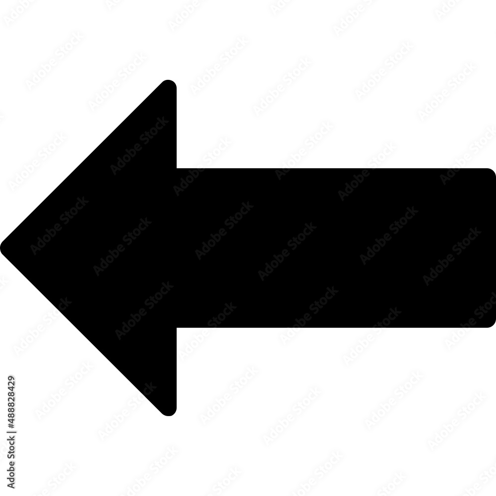 Long Arrow Alt Left Icon Stock Vector | Adobe Stock
