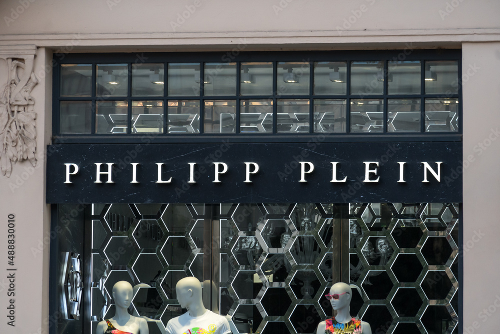 Prague, Czech Republic - July 23, 2020: Philipp Plein store exterior ...