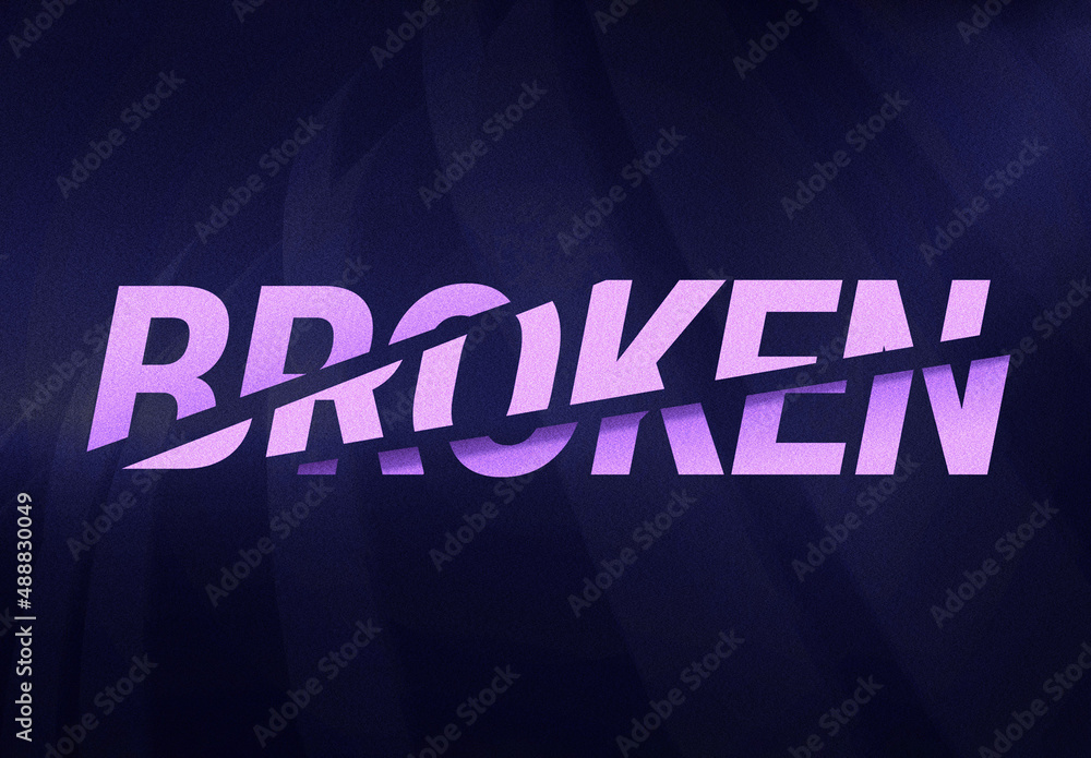 Sliced Letters Text Effect Mockup Stock Template | Adobe Stock