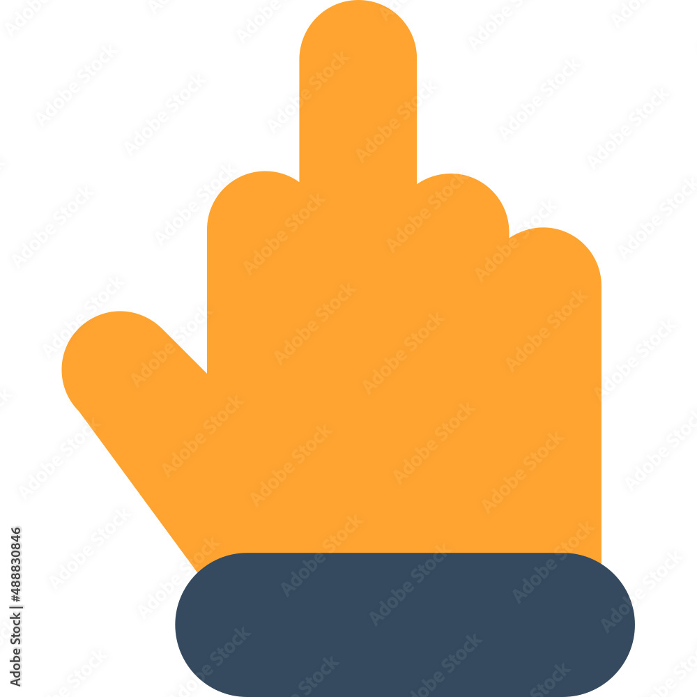 Hand Middle Finger Icon Stock Vector | Adobe Stock