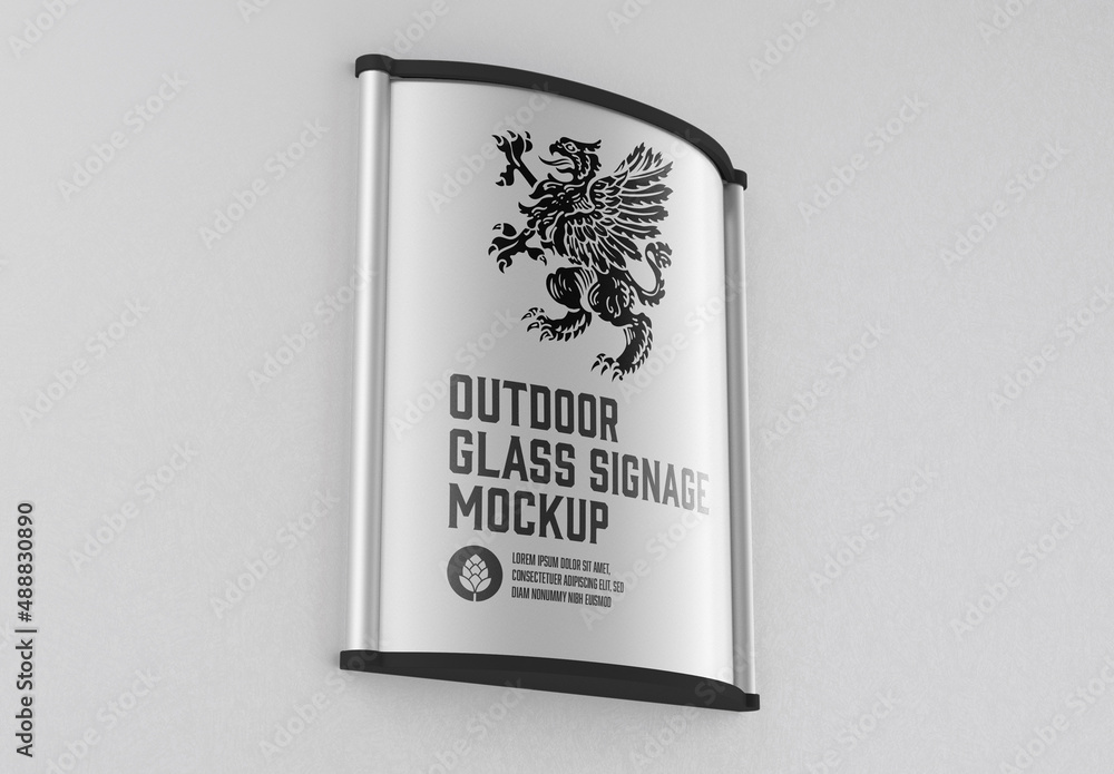 Metal Signage Mockup Stock Template | Adobe Stock
