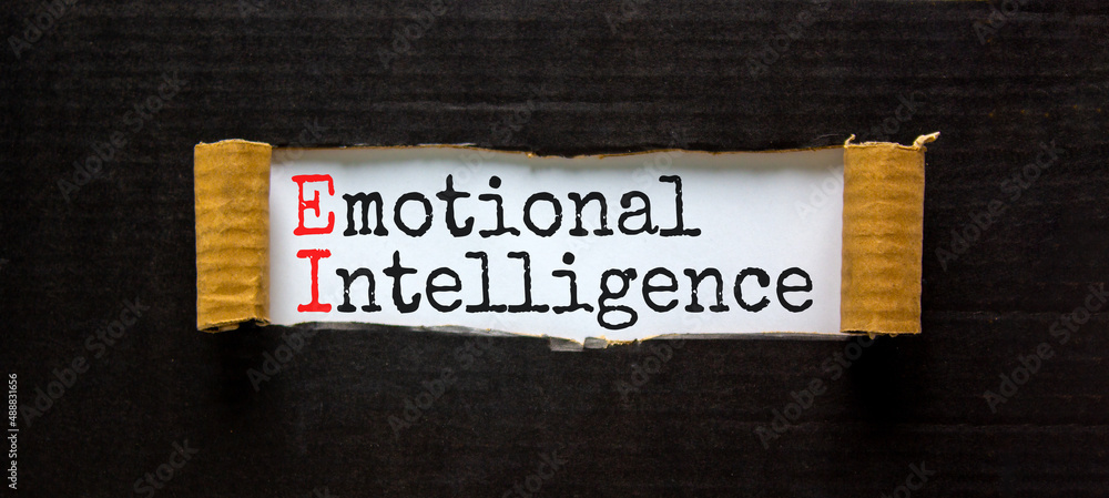 EI emotional intelligence symbol. Concept words EI emotional ...