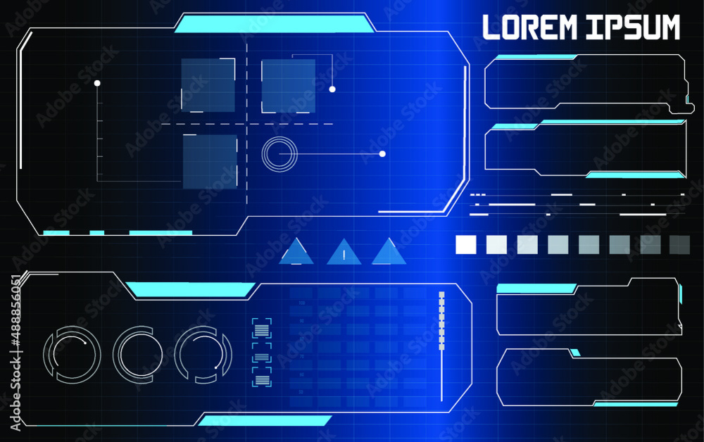 Interface elements HUD, UI, GUI. Vector Callout Titles set Callouts ...