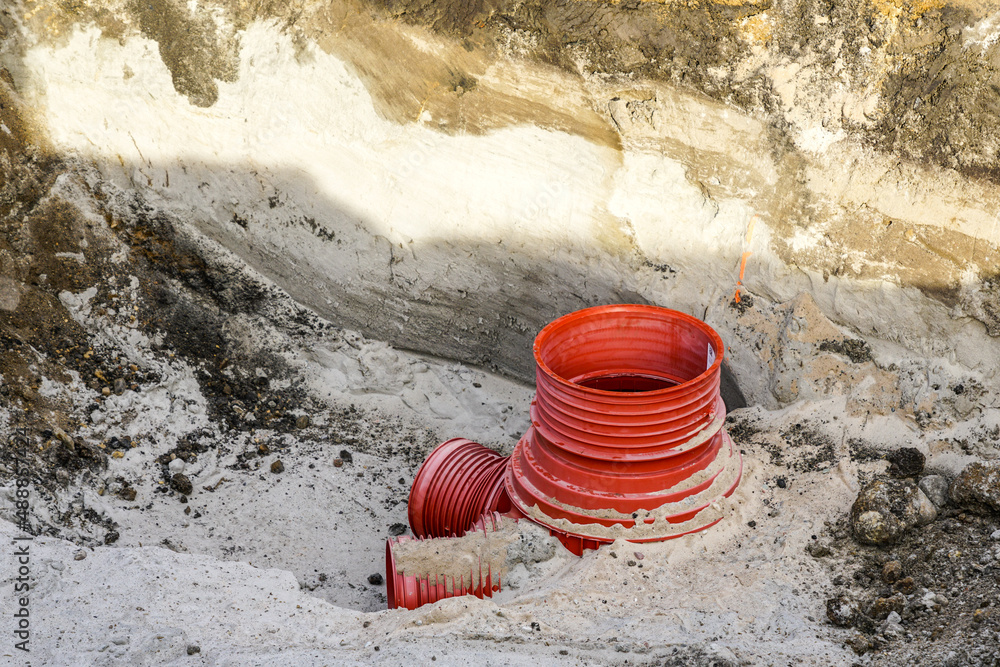 new large diameter pvc sewer pipe splitter in deep underground for new ...