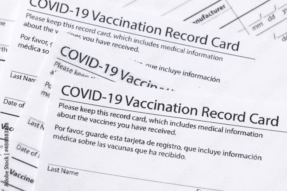 Covid 19 vaccination record card for individual use during the covid 19 ...