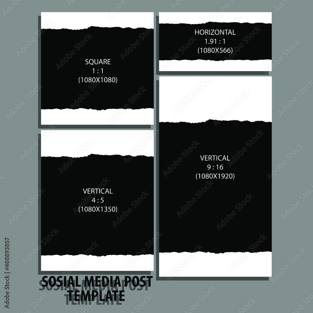torn paper header and footer template for social media post. easy ...