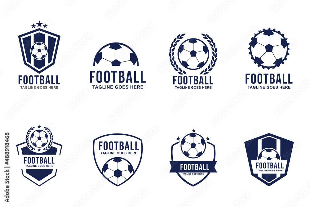 soccer Logo or football club sign Badge. Football logo with shield ...