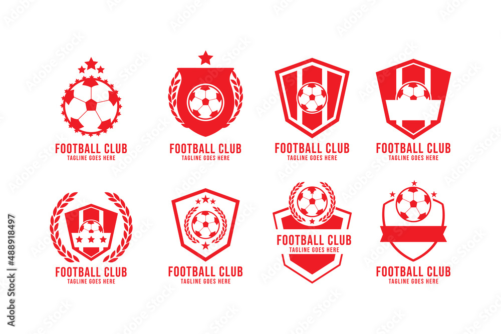 soccer Logo or football club sign Badge. Football logo with shield ...
