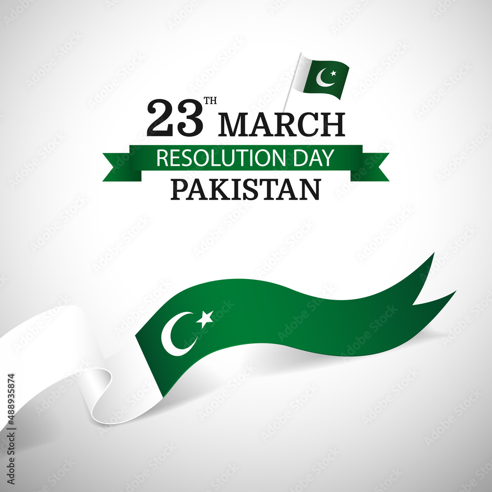 Vector Illustration of Pakistan Resolution Day. Stock Vector | Adobe Stock