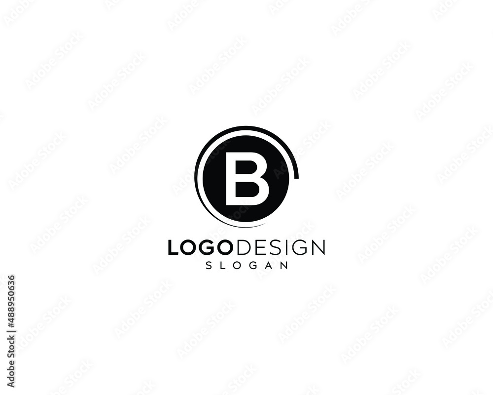 Minimalist letter B Logo Design Stock Vector | Adobe Stock