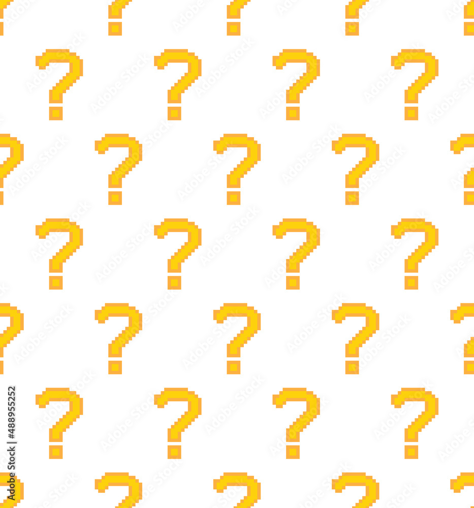 pixel question mark Seamless background . vector black texture, pattern ...