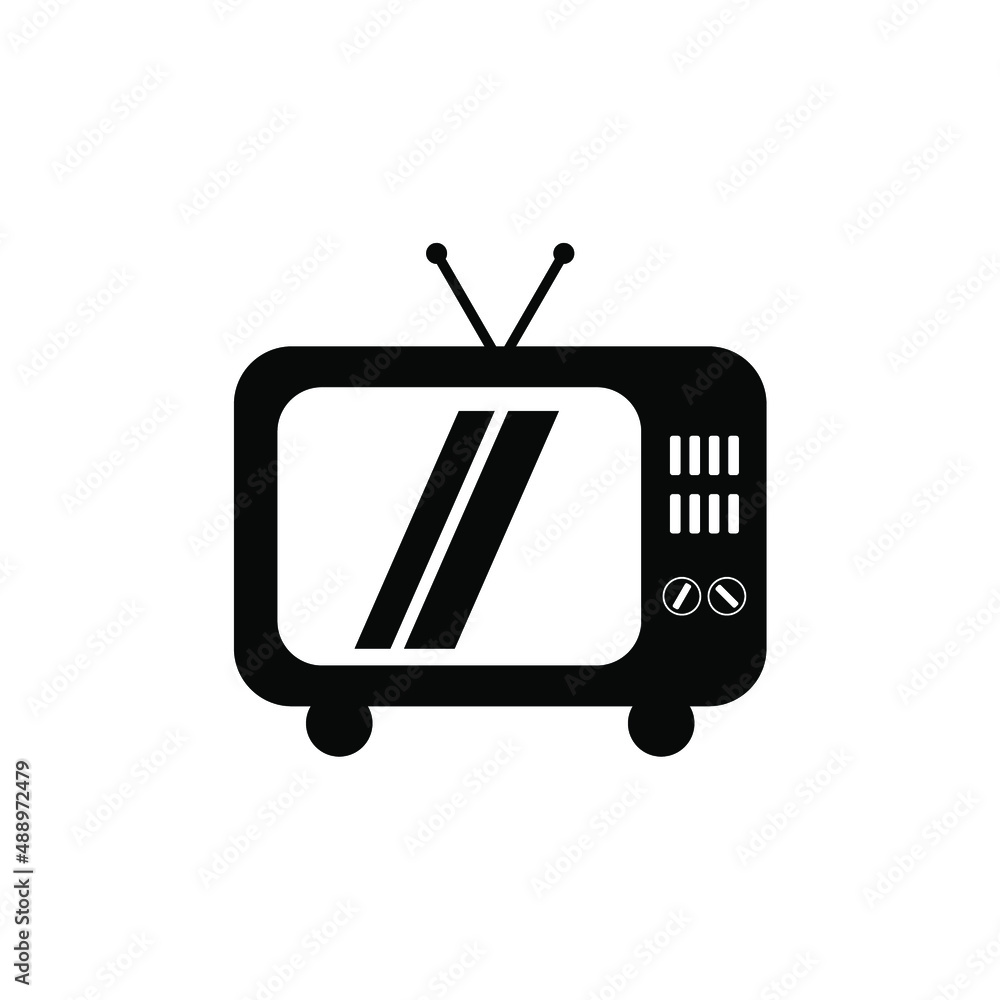 black tv icon design illustration, suitable for icons, mascots, logos ...