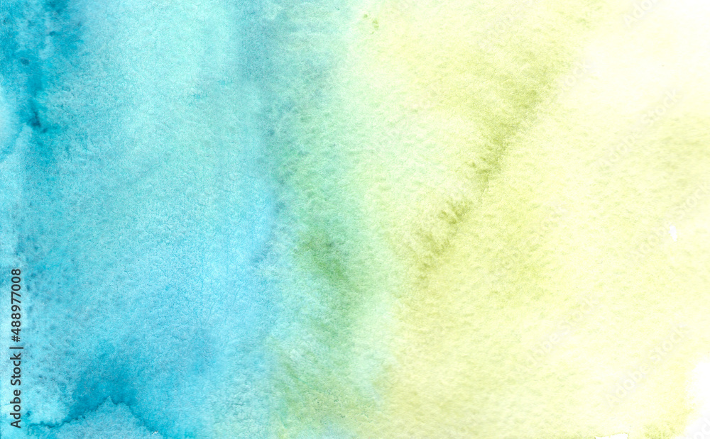 Abstract watercolor blue green spring background with texture Stock ...