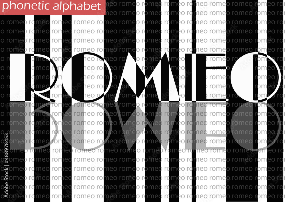 R (romeo) wallpaper background phonetic alphabet design for decoration ...