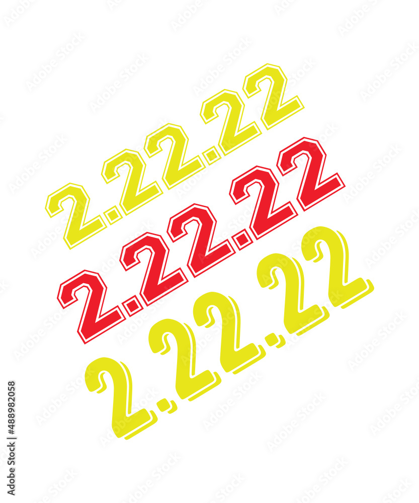Happy Twos Day Svg, Tuesday February 22nd 2022 Svg, 222 Numbers Svg ...