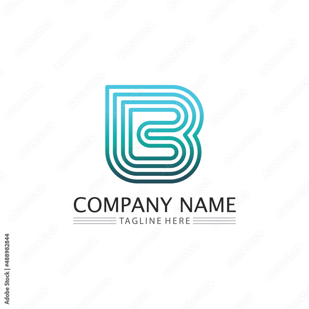 Letter b logo design with modern concept. Icon letter b vector ...