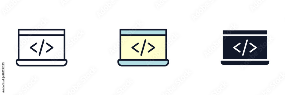 development icon symbol template for graphic and web design collection ...