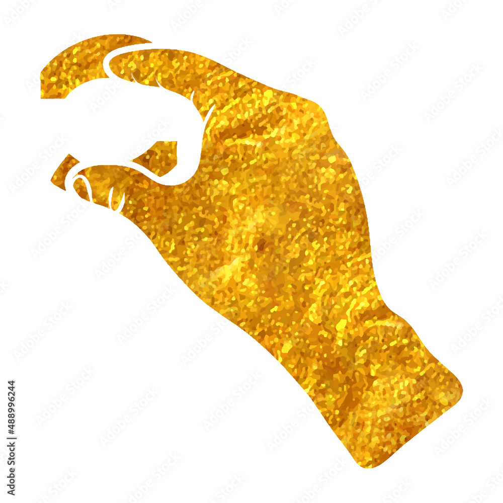 Hand drawn gold foil texture icon touchpad gesture Stock Vector | Adobe ...