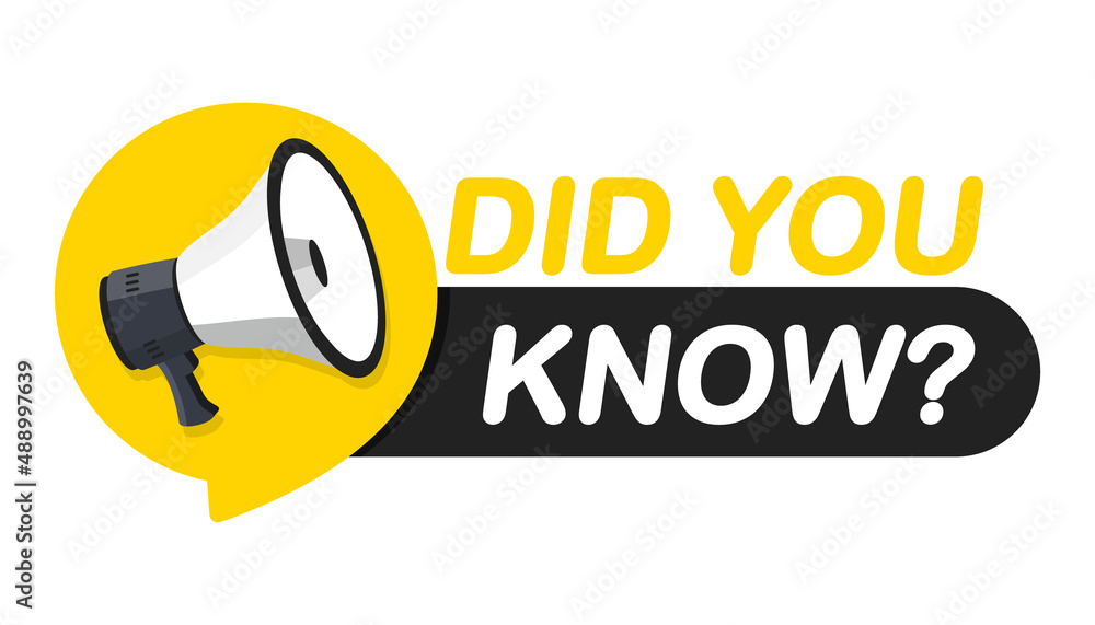Modern Did You Know label with megaphone. Web banner element. Did You ... Modern Did You Know label with megaphone. Web banner element. Did You ...