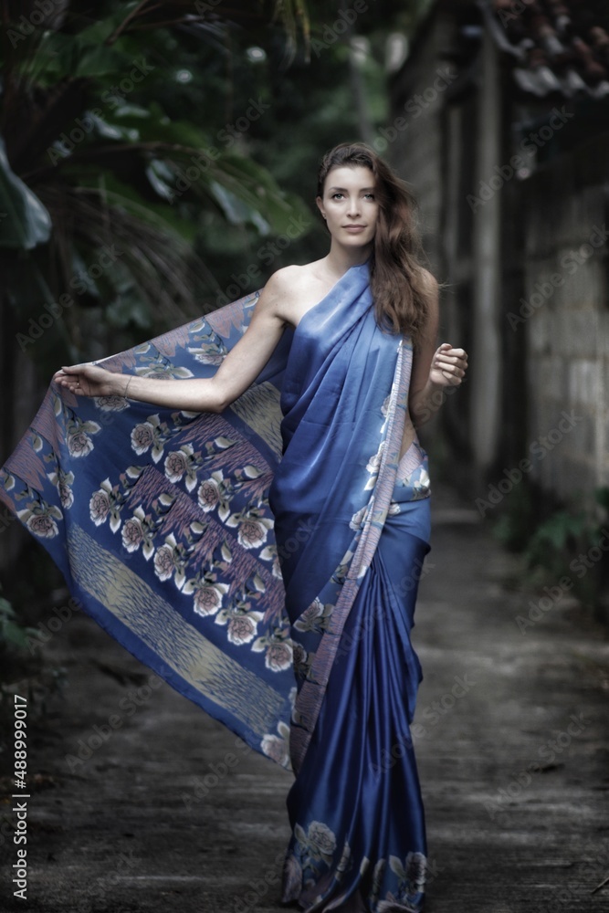 saree model shooting in sri lanka Stock Photo | Adobe Stock
