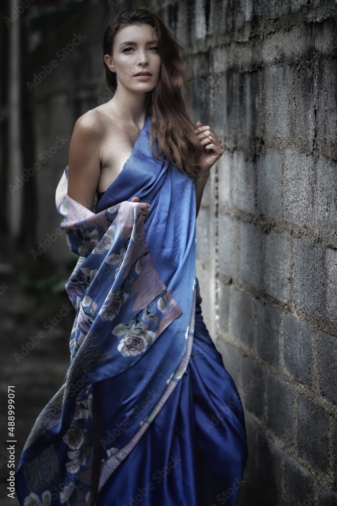 saree model shooting in sri lanka Stock Photo | Adobe Stock