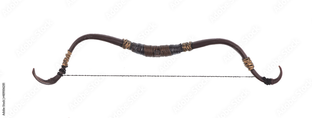 ancient hunting bow isolated on white background Stock Photo | Adobe Stock