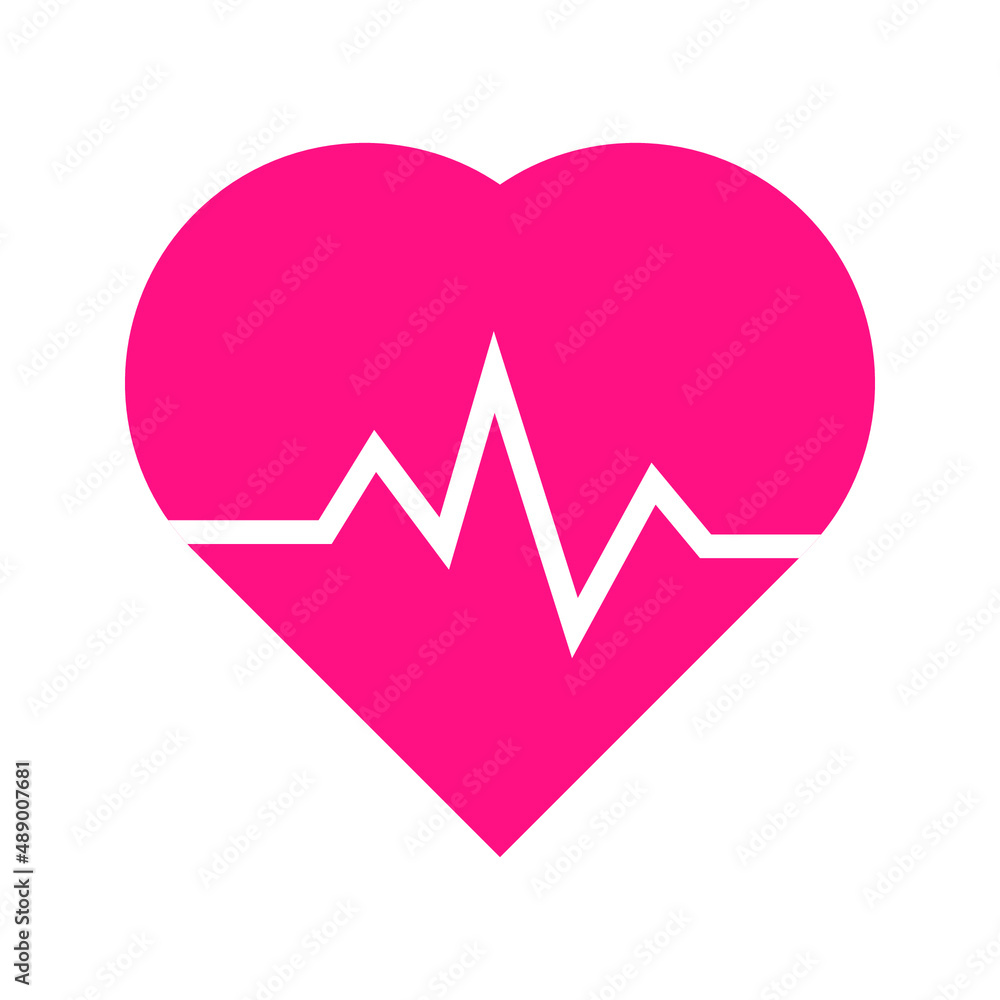 Hearth beat line icon, health medical heartbeat symbol isolated on ...