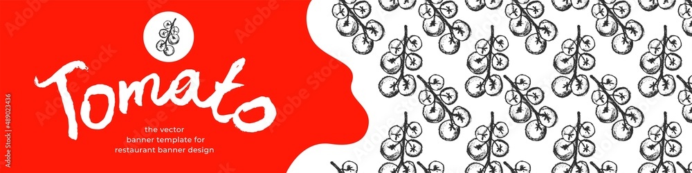 Banner organic ingredients, template design for healthy food concept ...