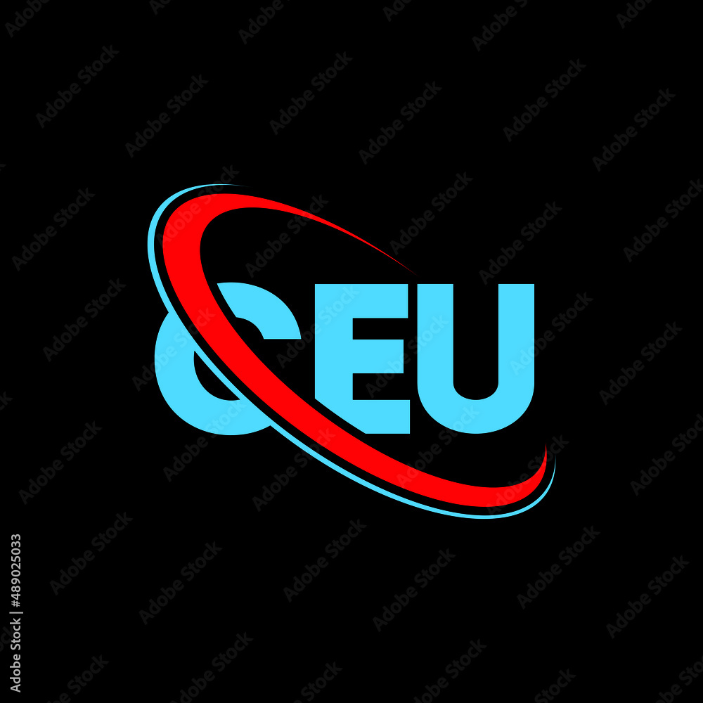 CEU logo. CEU letter. CEU letter logo design. Initials CEU logo linked ...