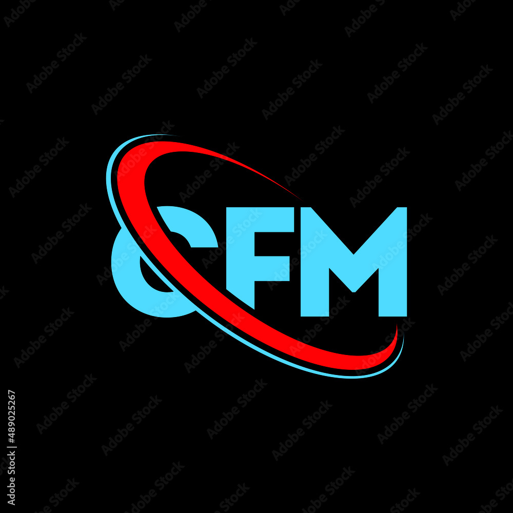 Vektorová grafika „CFM logo. CFM letter. CFM letter logo design ...
