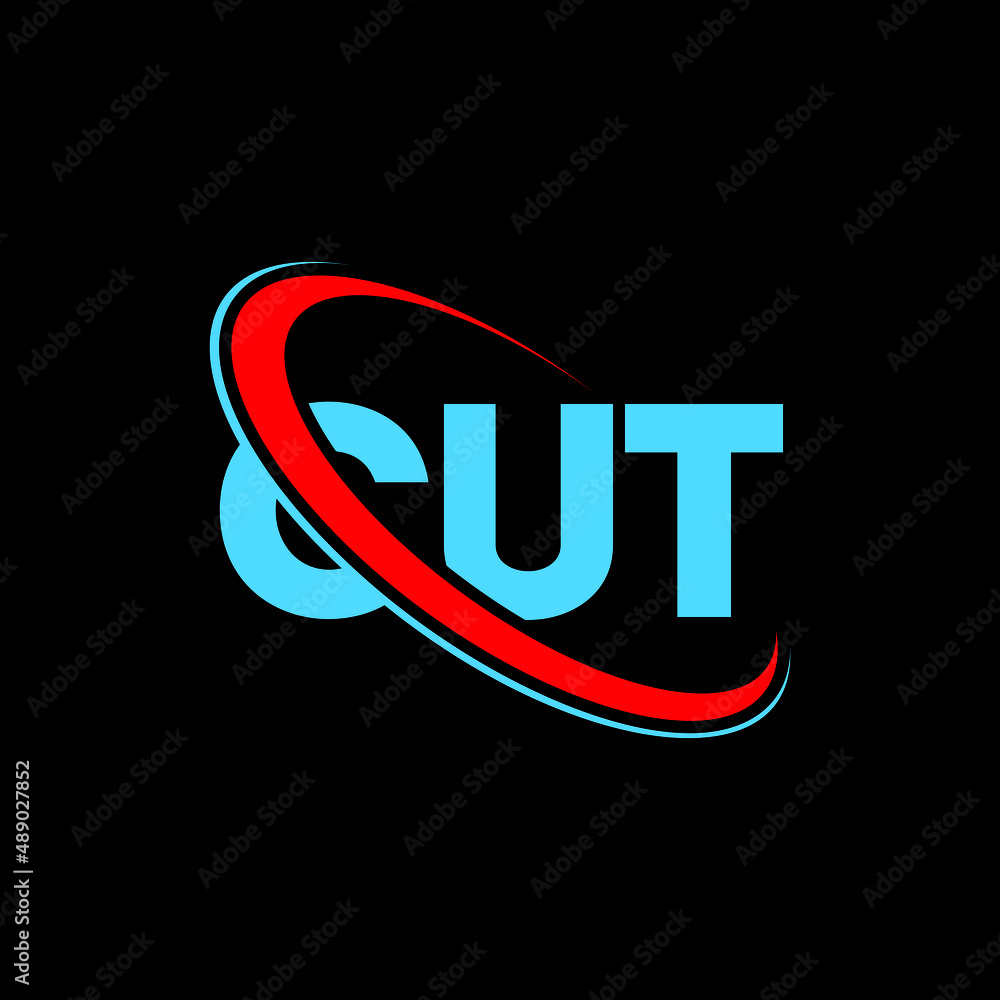 Vetor de CUT logo. CUT letter. CUT letter logo design. Initials CUT ...