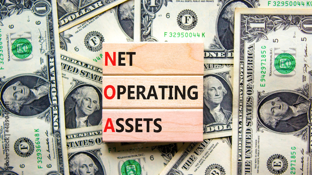 NOA net operating assets symbol. Concept words NOA net operating assets ...