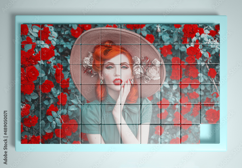 Jigsaw Puzzle 2D Mockup Stock Template | Adobe Stock